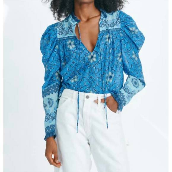 Love The Label | Tops | New Love The Label Cosette Top In Blue | Poshmark